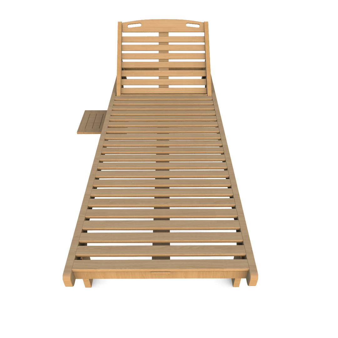 Long Lawn Chair 3d Obj
