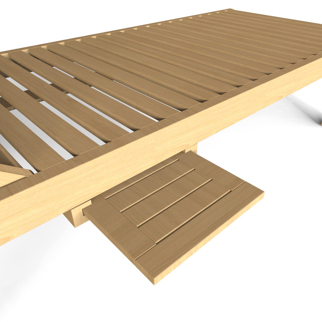 Long Lawn Chair 3d Obj