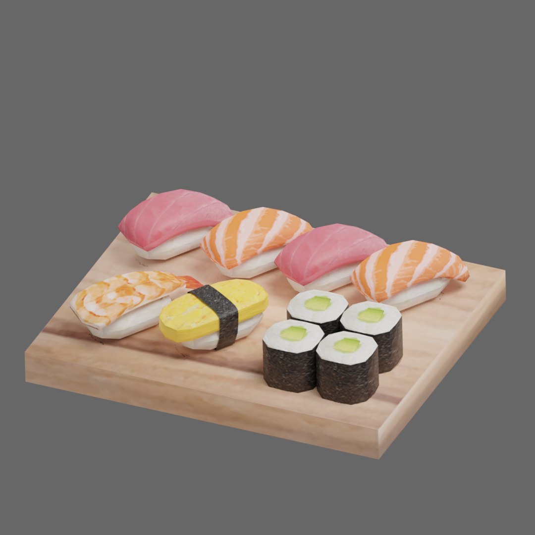 3D Model Food Sushi - TurboSquid 1422080