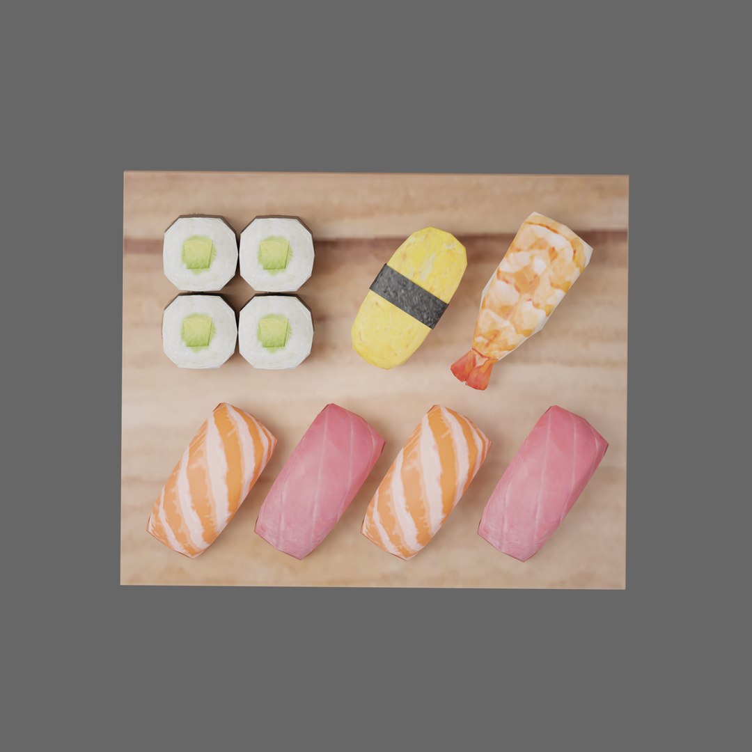3D Model Food Sushi - TurboSquid 1422080