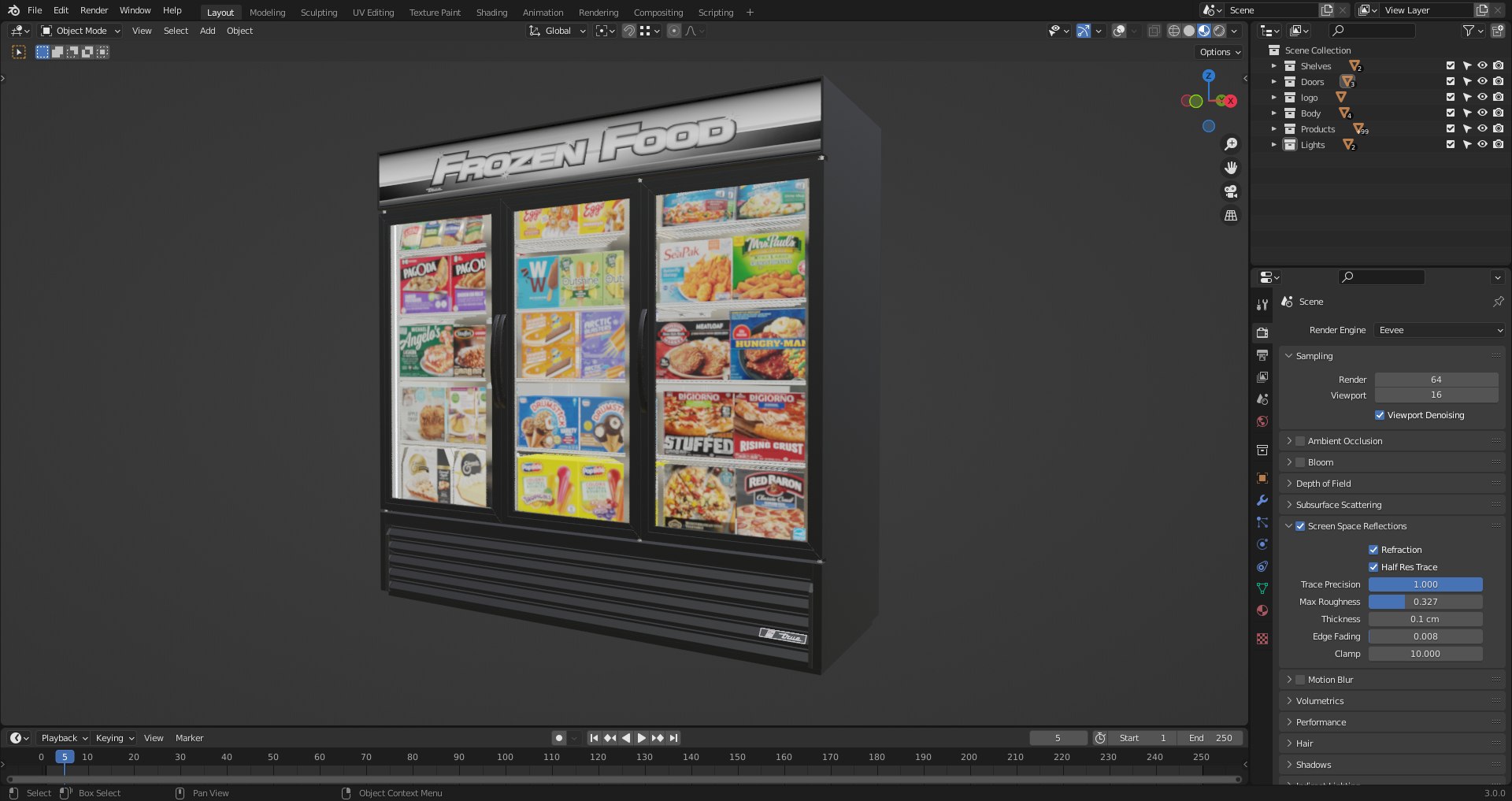 3D Model True GDM-72 Frozen Food - TurboSquid 1856163