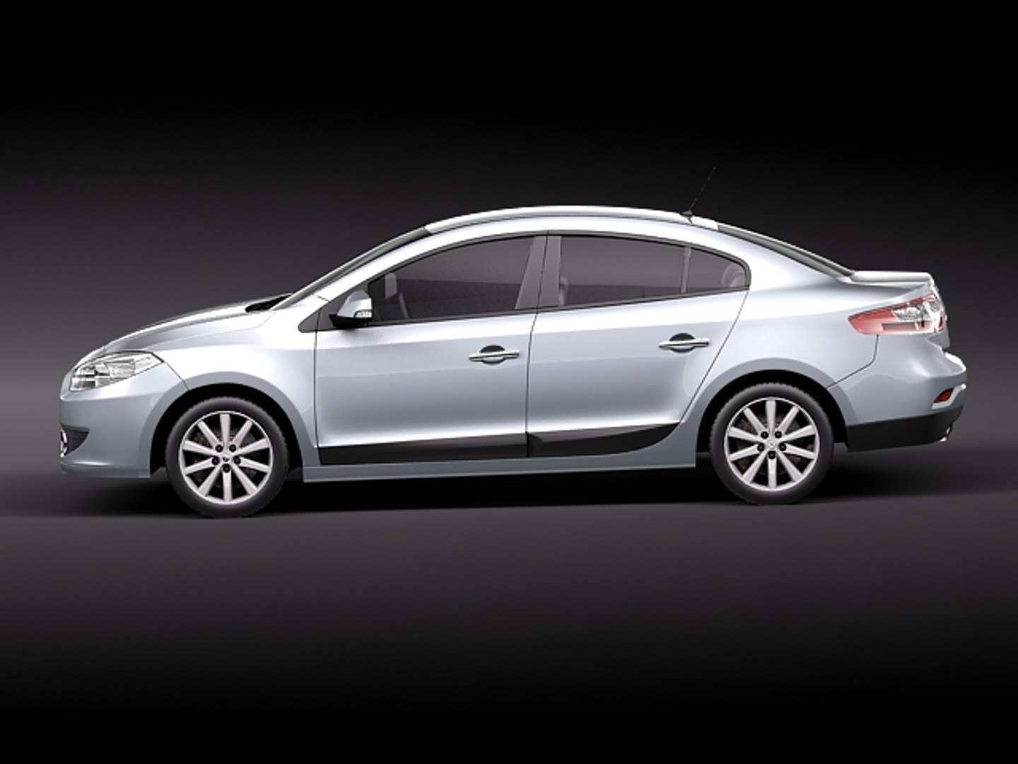 Renault Fluence 2011 Sedan 3d Model