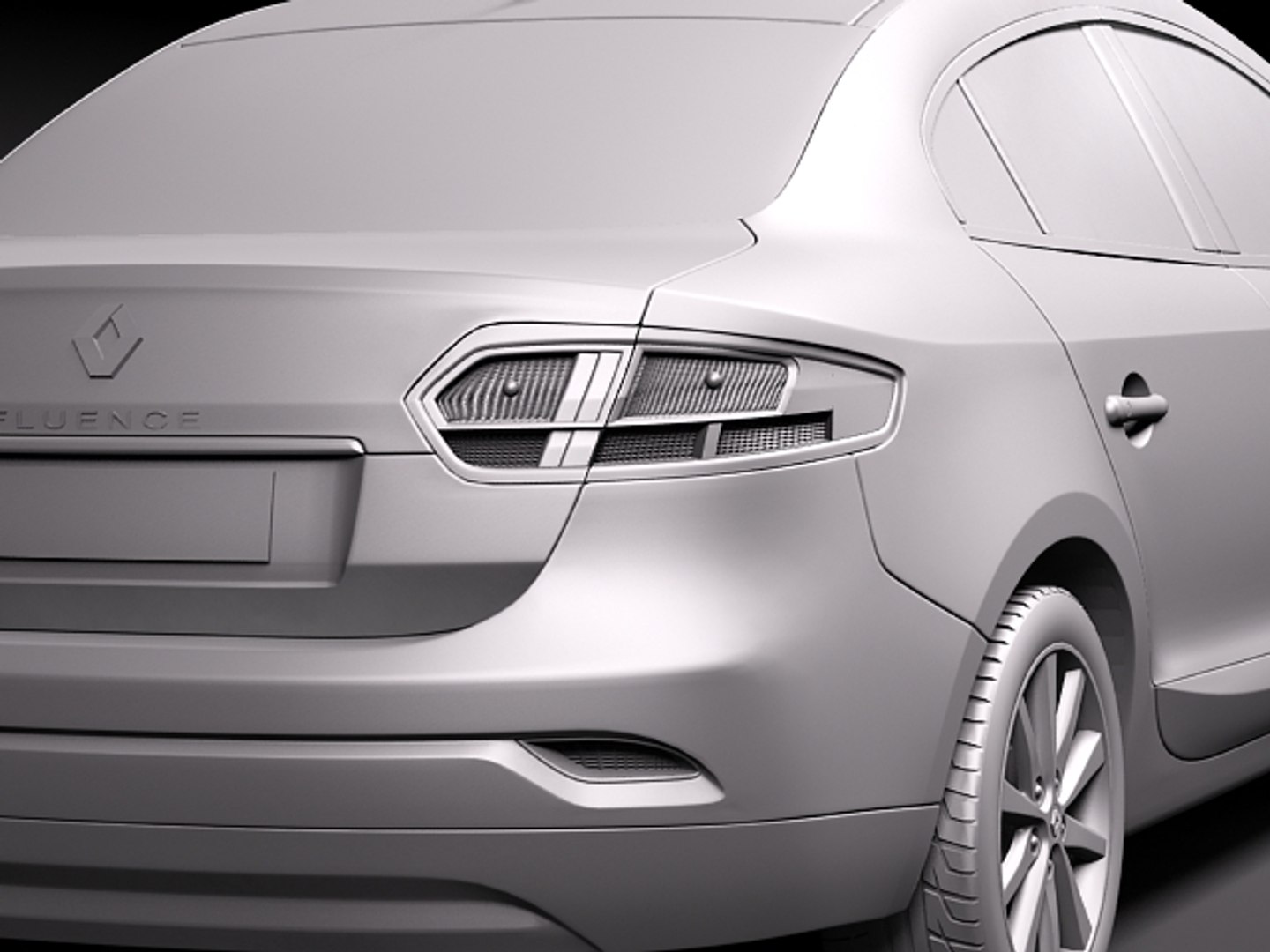 Renault Fluence 2011 Sedan 3d Model