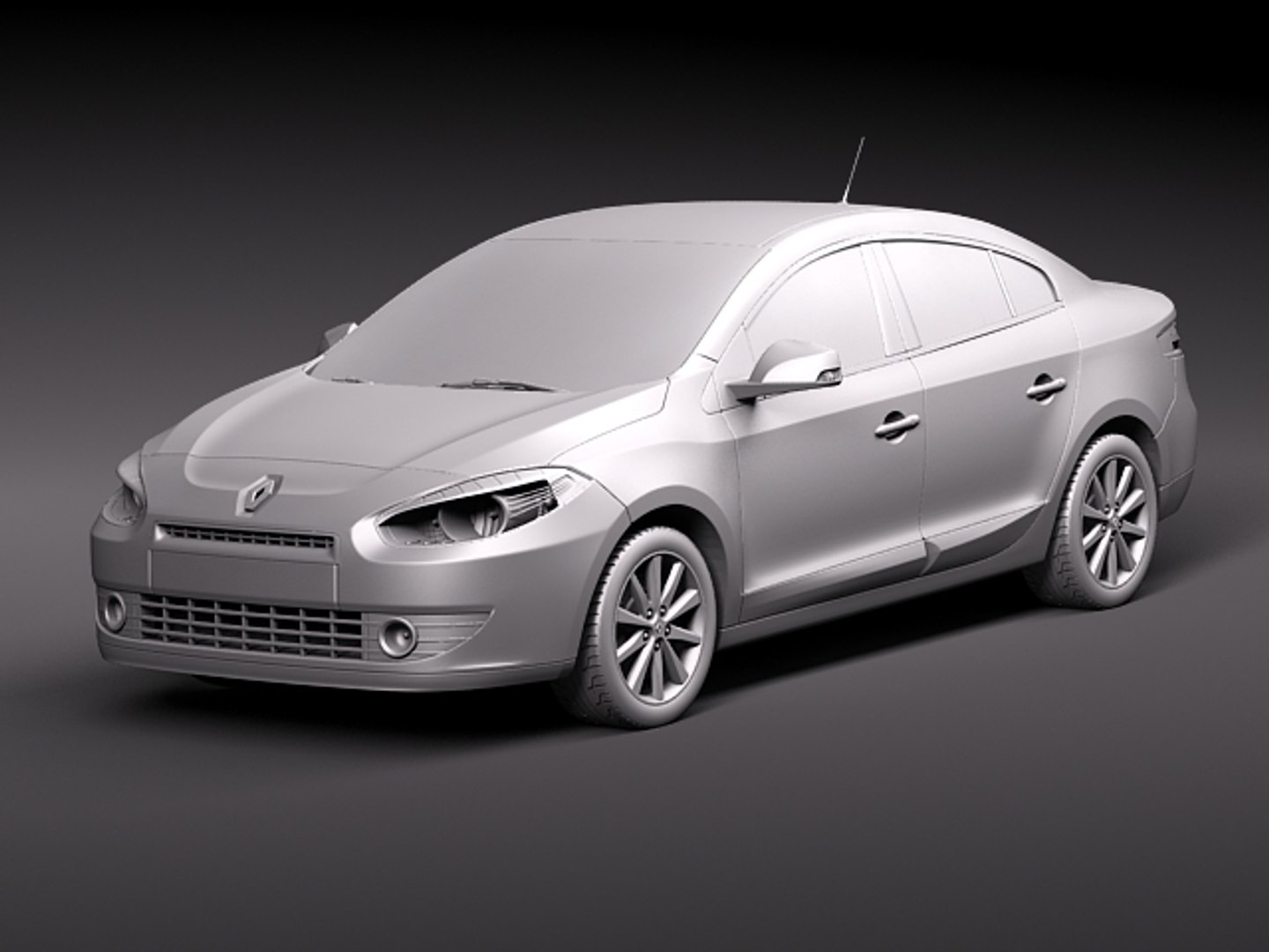 Renault Fluence 2011 Sedan 3d Model