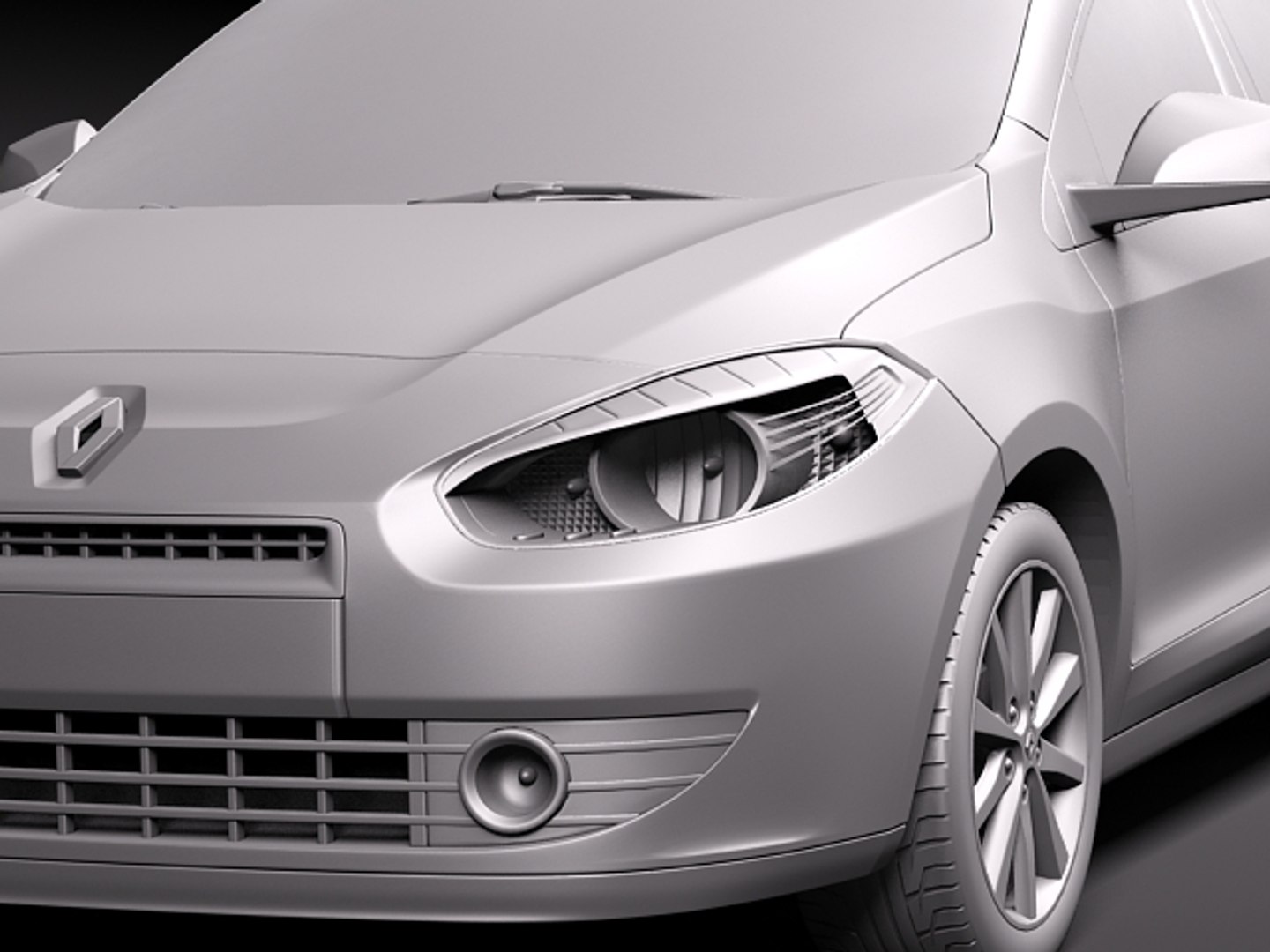 Renault Fluence 2011 Sedan 3d Model