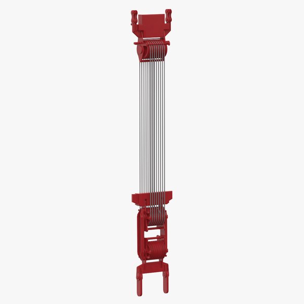 Crane spool connector red 3D model - TurboSquid 1684666