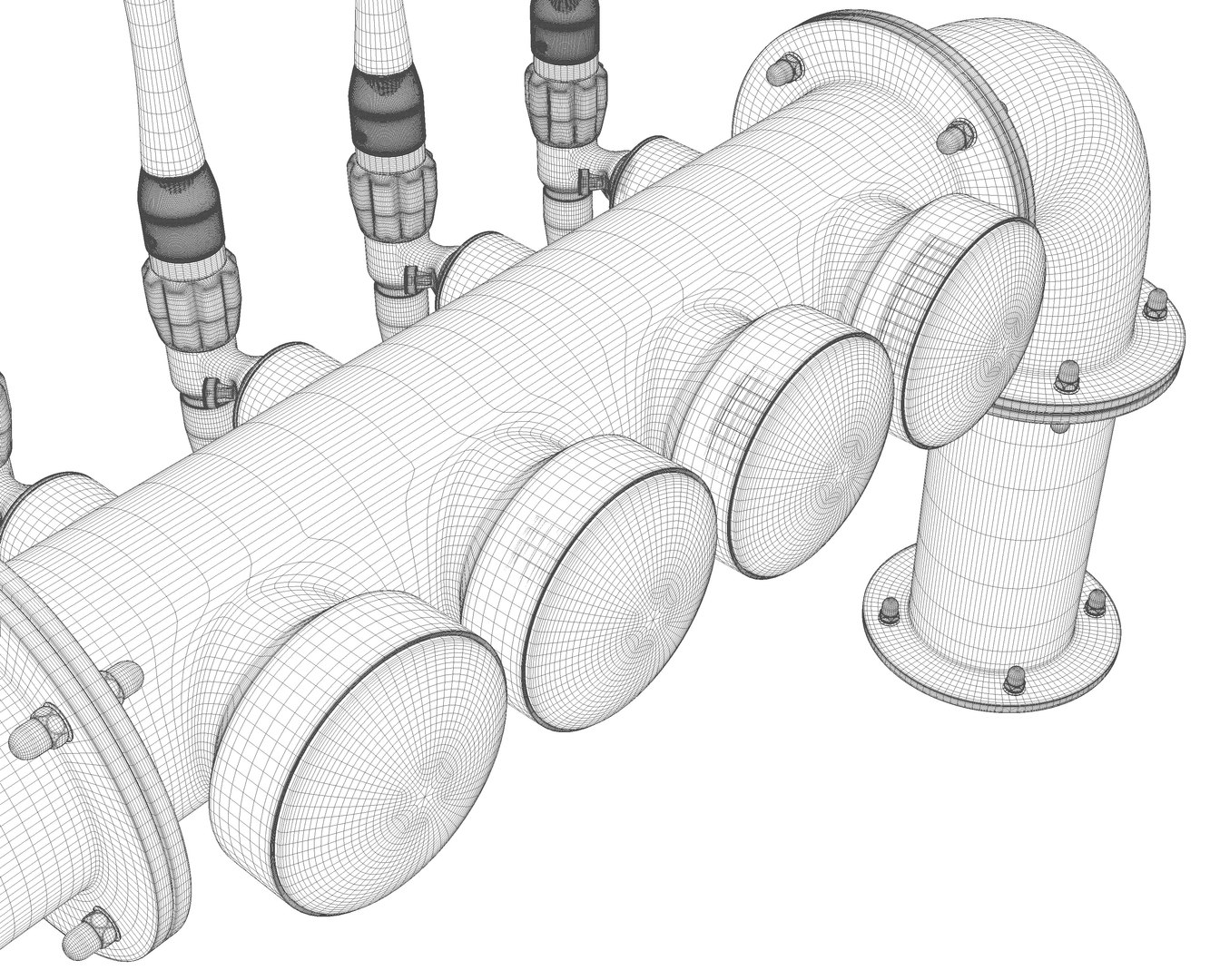 3D Copper Multi Beer Draught Tap Model - TurboSquid 2154754