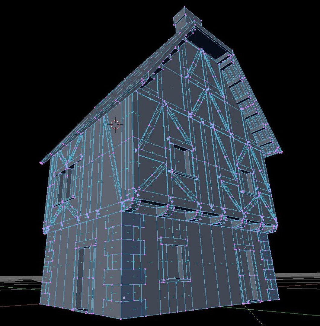 Packed Medieval Buildings 3d Model