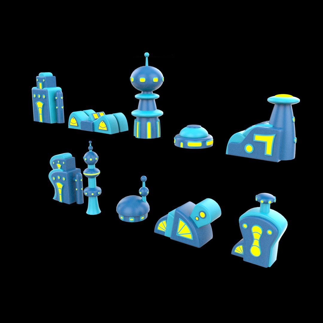 10 Toon Buildings Max