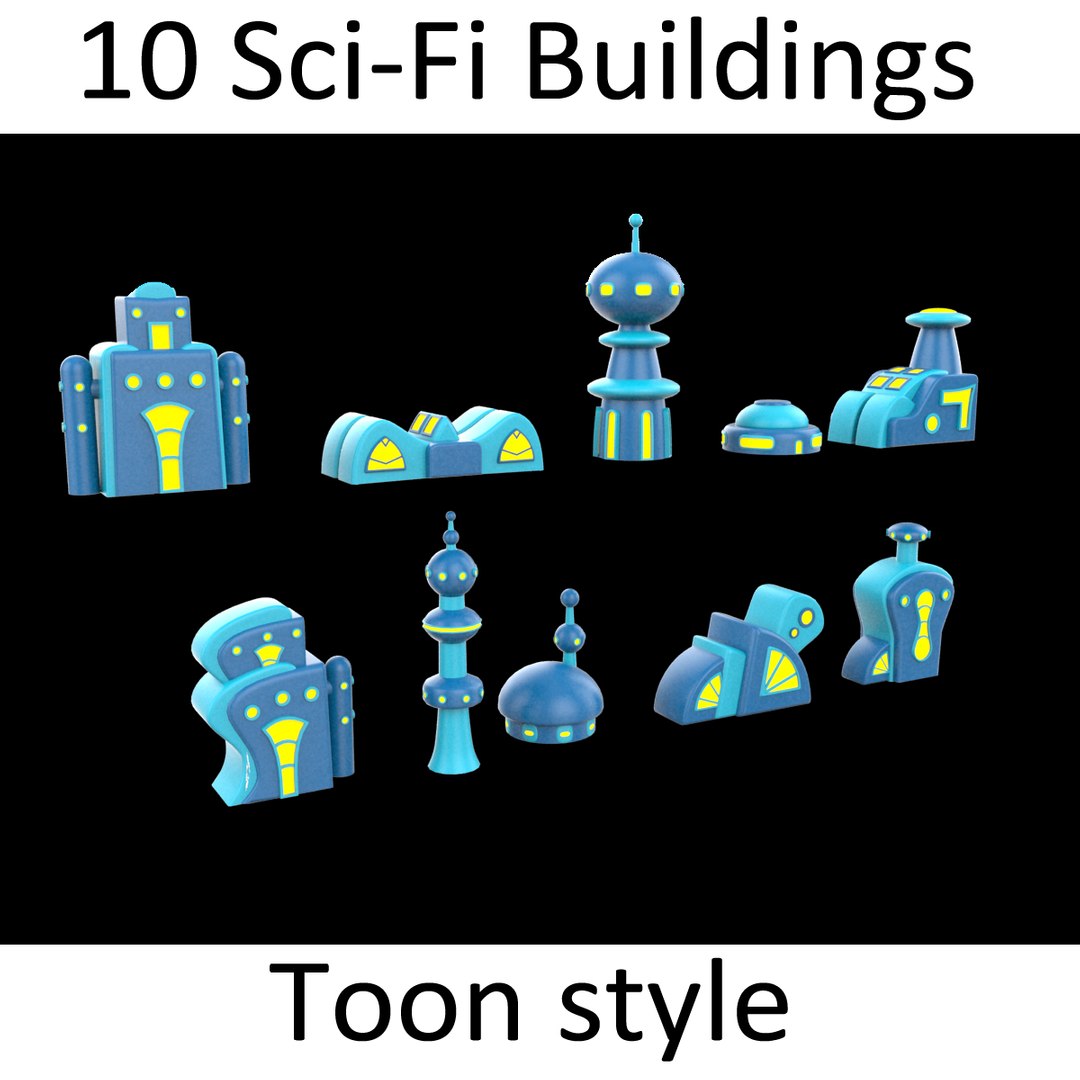 10 Toon Buildings Max