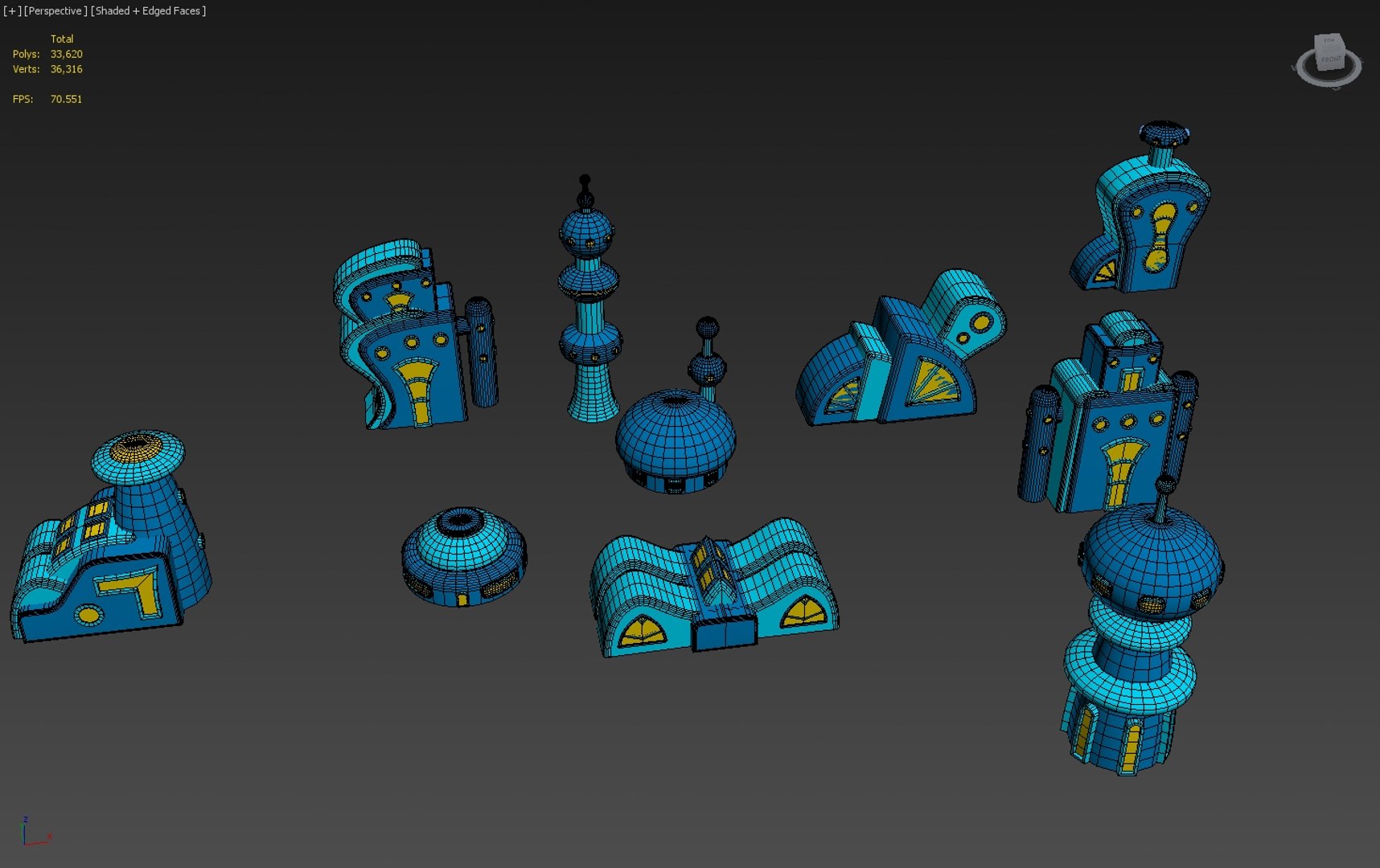 10 Toon Buildings Max