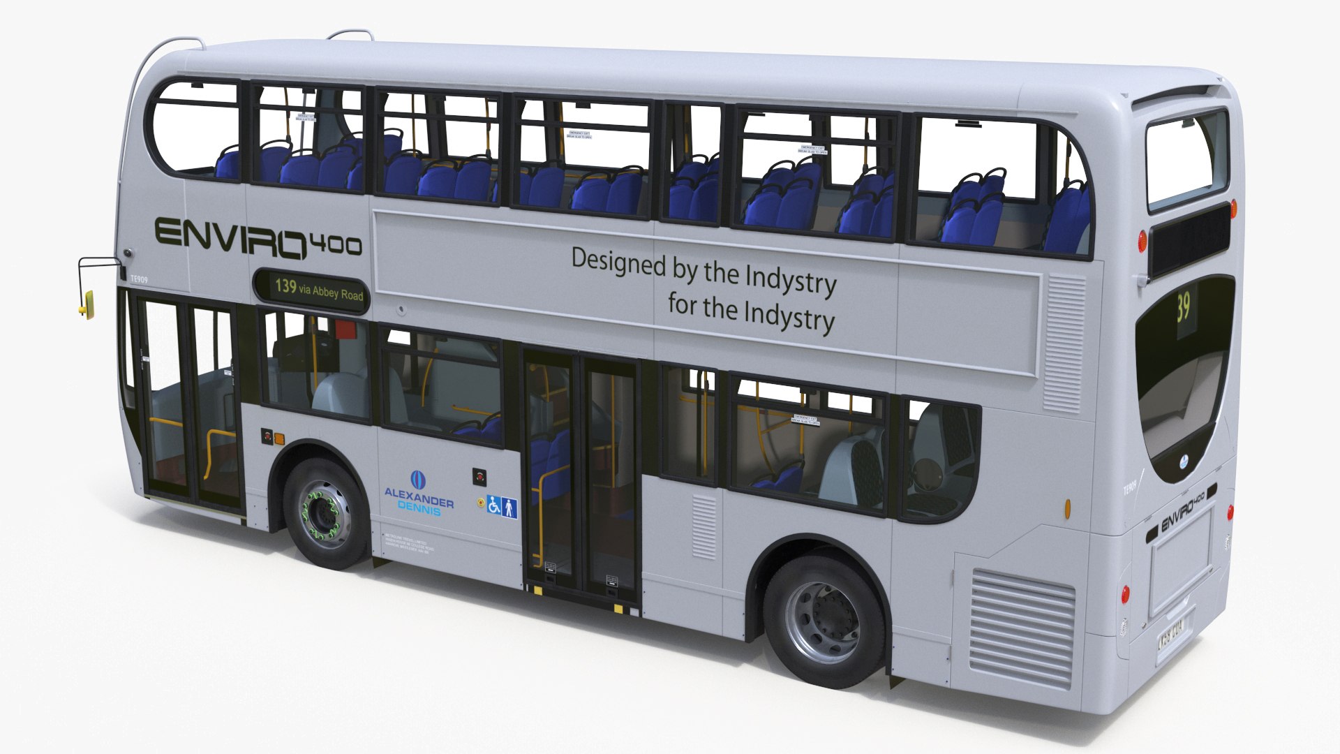 3D Model Alexander Dennis Enviro400 Double Decker Bus - TurboSquid 2368822