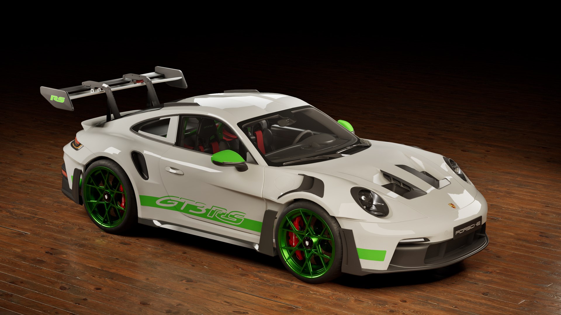 Porsche 911 992 GT3 RS Python Green 3D - TurboSquid 2354609