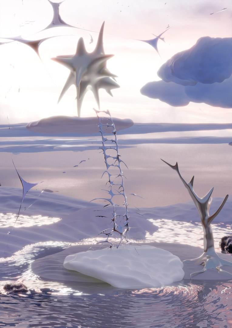 Blobby Heaven Environment Y2k Bloom Cybersigil Chrometype 3D Model 3D ...