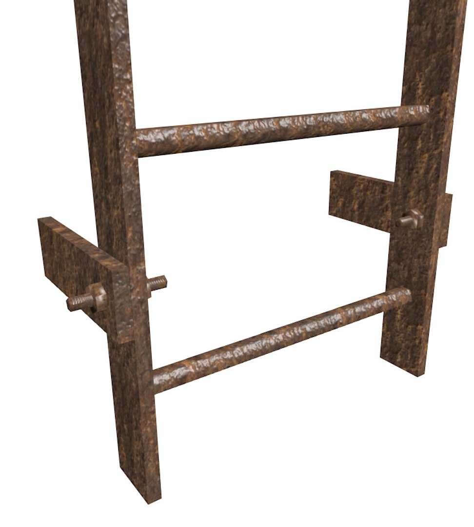 3d Old Rusty Ladder