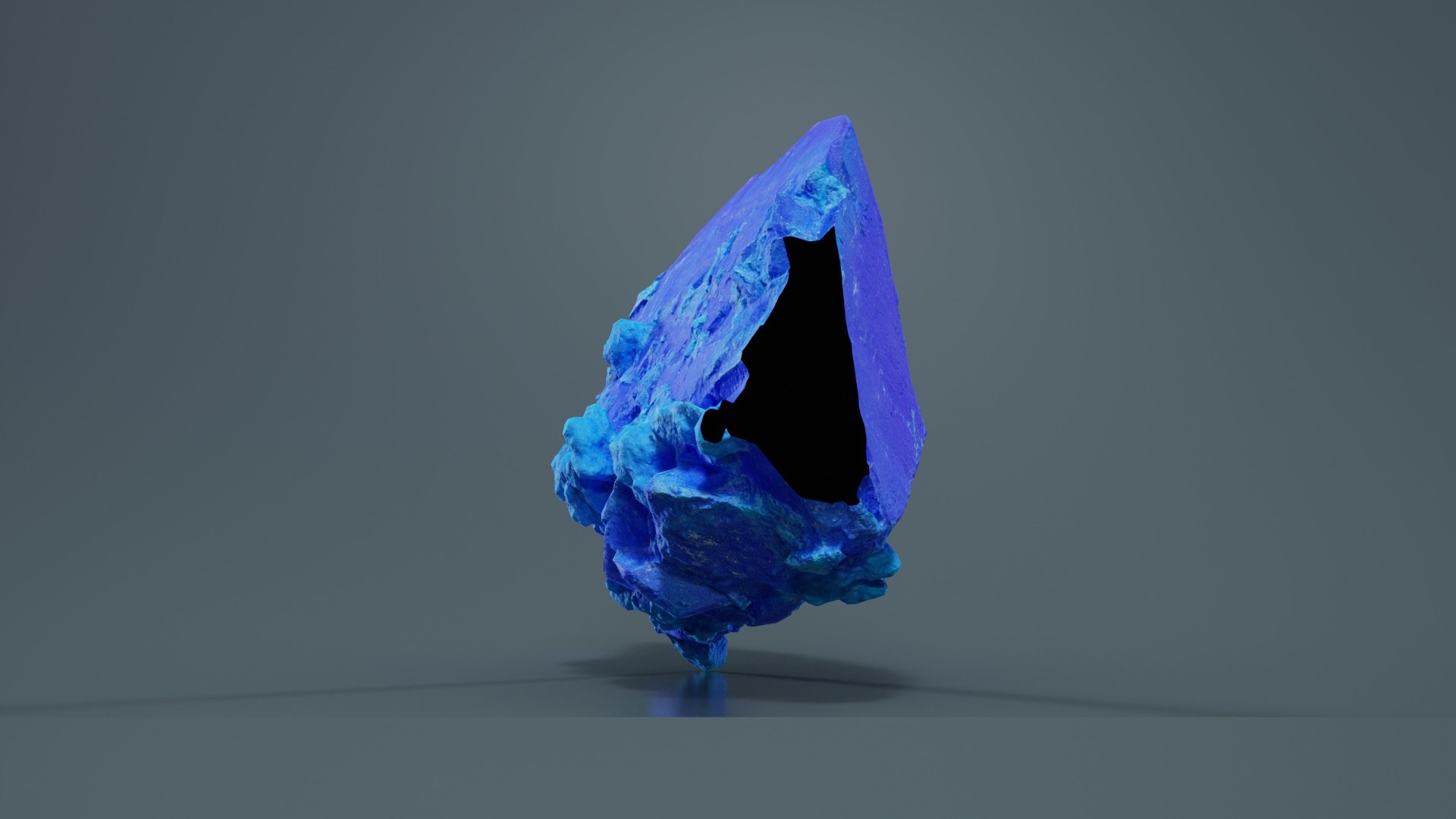 Blue Salt Crystal 01 Remastered 3D Model - TurboSquid 2362524