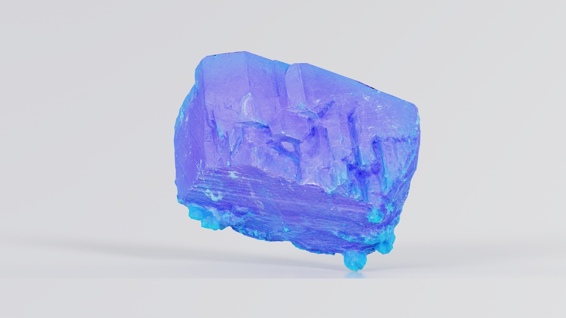 Blue Salt Crystal 01 Remastered 3D Model - TurboSquid 2362524