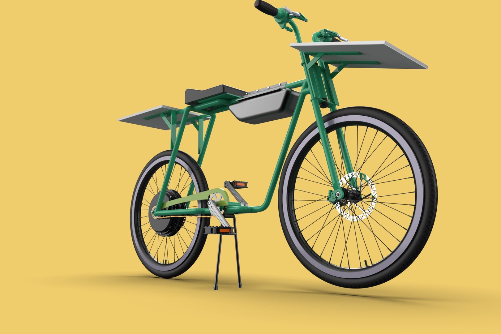SOLAR CELL PANEL EBIKE ELECTRIC BIKE BICYCLE 3D - TurboSquid 2301709