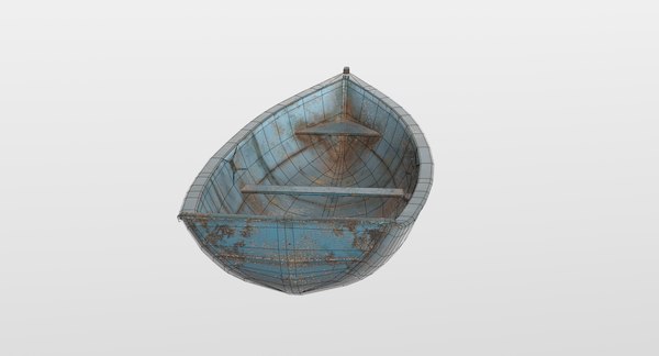 3D rusty metal row boat model - TurboSquid 1383543