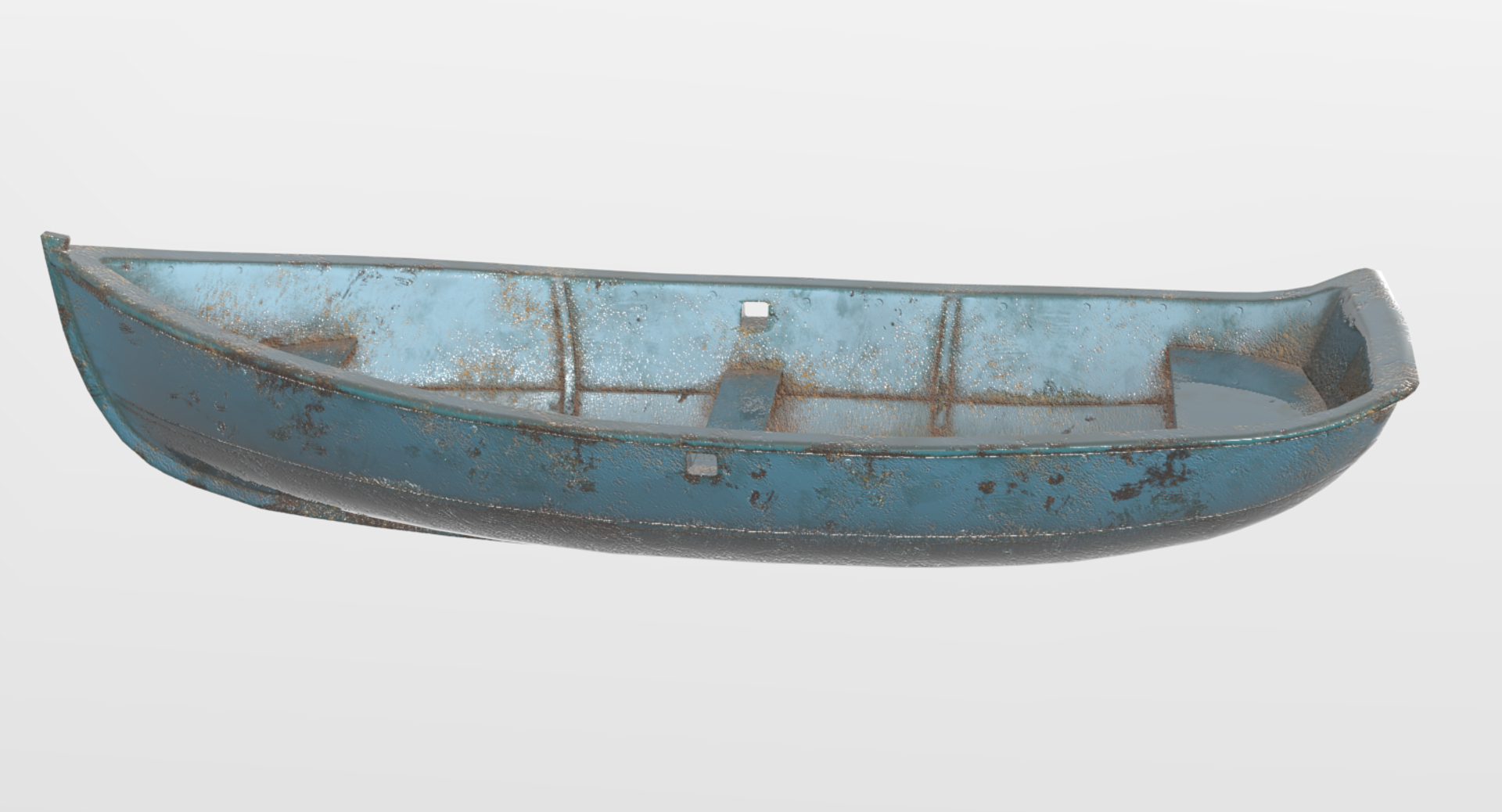 3D rusty metal row boat model - TurboSquid 1383543