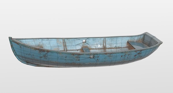 3D rusty metal row boat model - TurboSquid 1383543