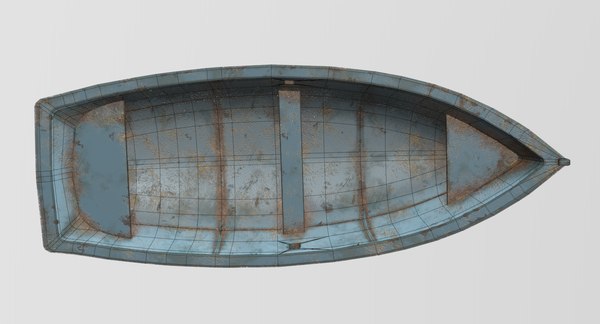 3D rusty metal row boat model - TurboSquid 1383543