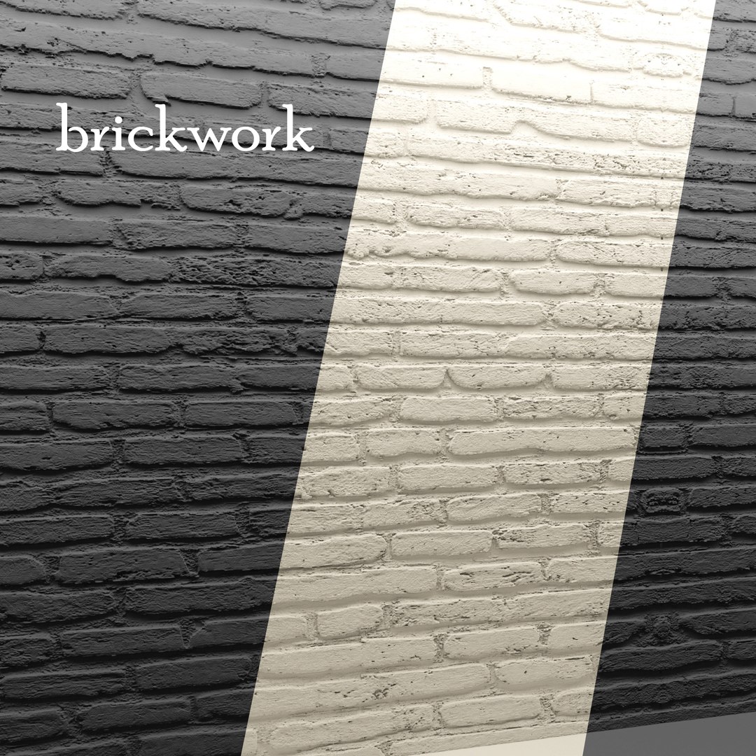 bricks wall 3d obj