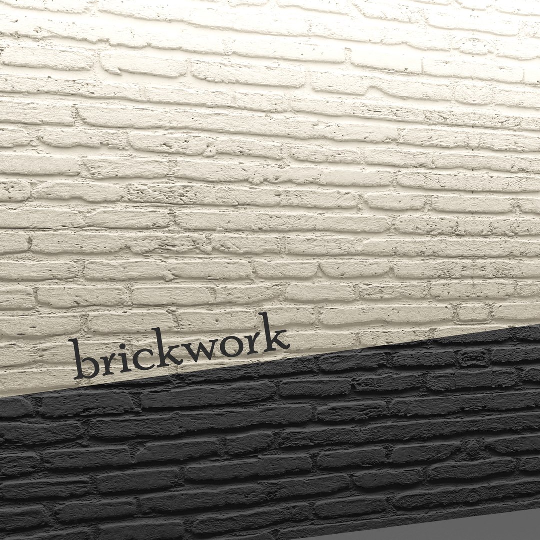bricks wall 3d obj