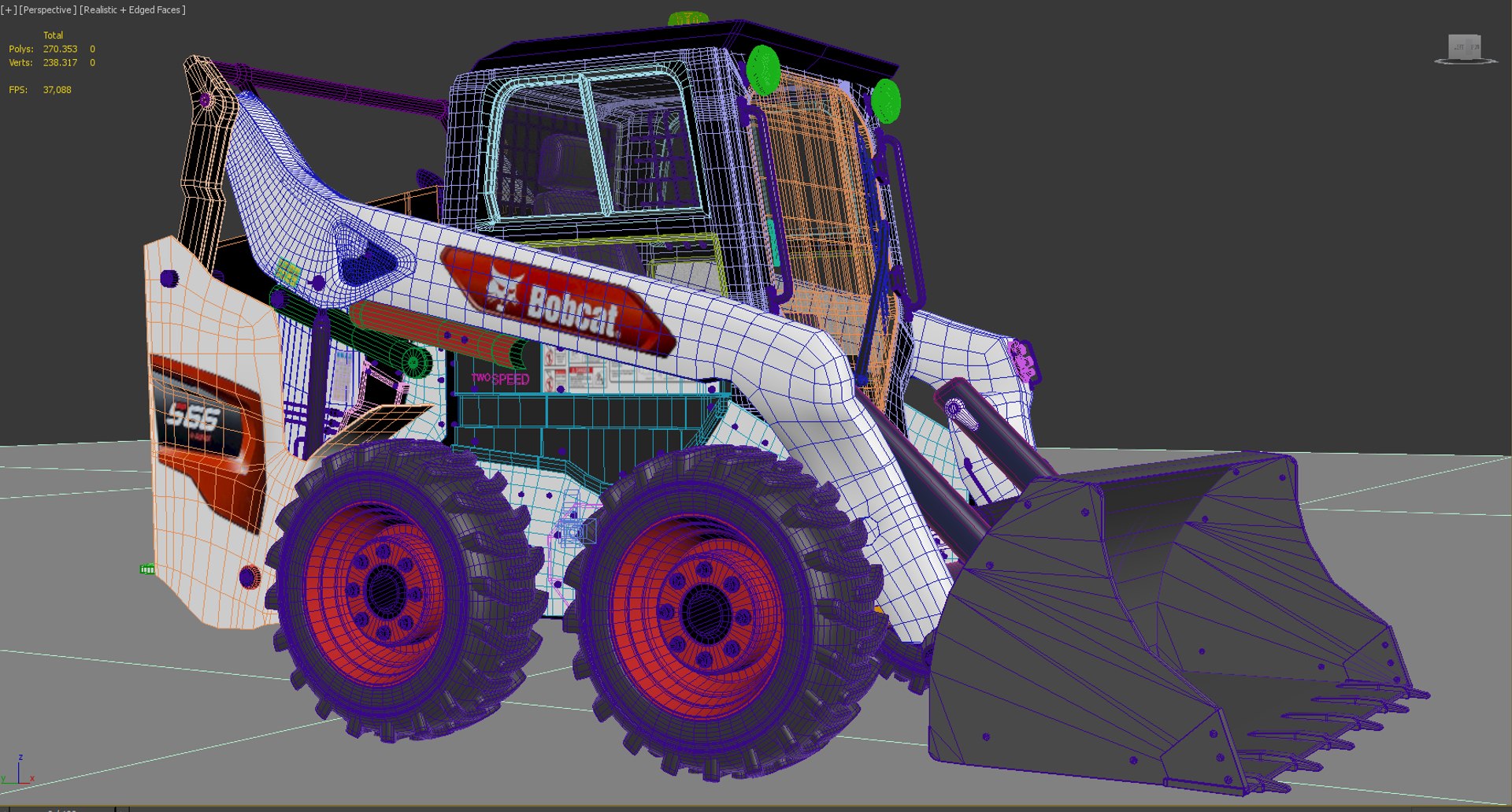 3D Bobcat S66 Skid Steer Loader Model - TurboSquid 2037702