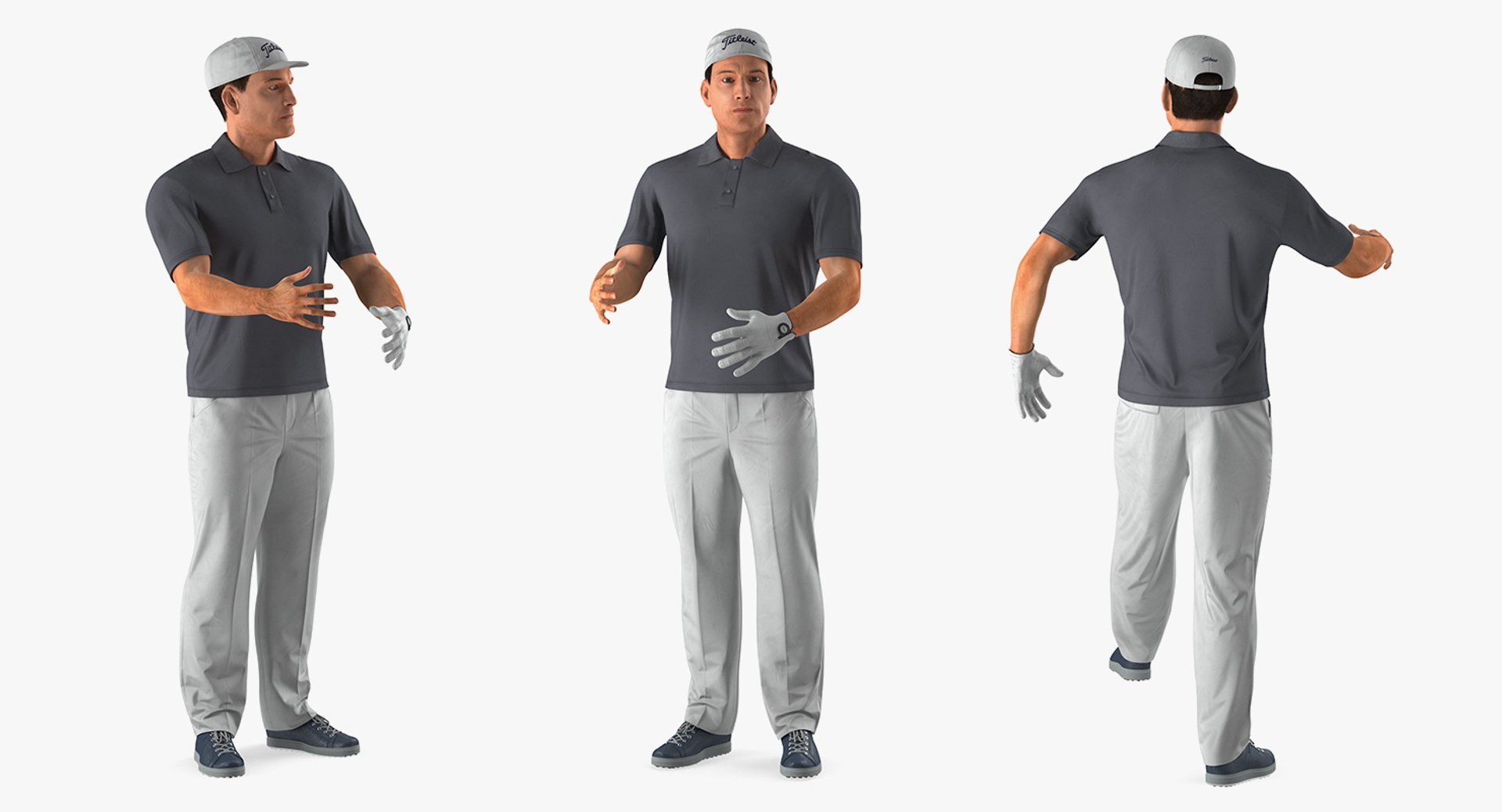 Golf player rigged 3D model - TurboSquid 1428108