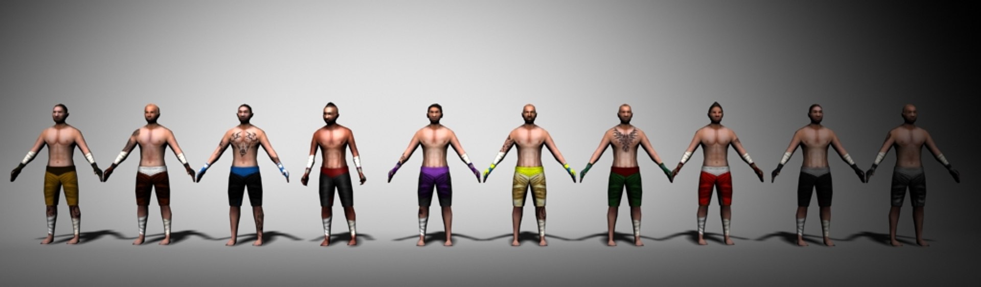 boxer animation fighting 3d 3ds