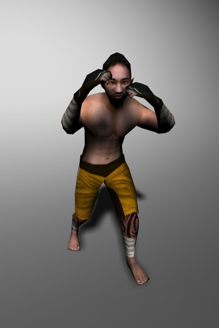 boxer animation fighting 3d 3ds