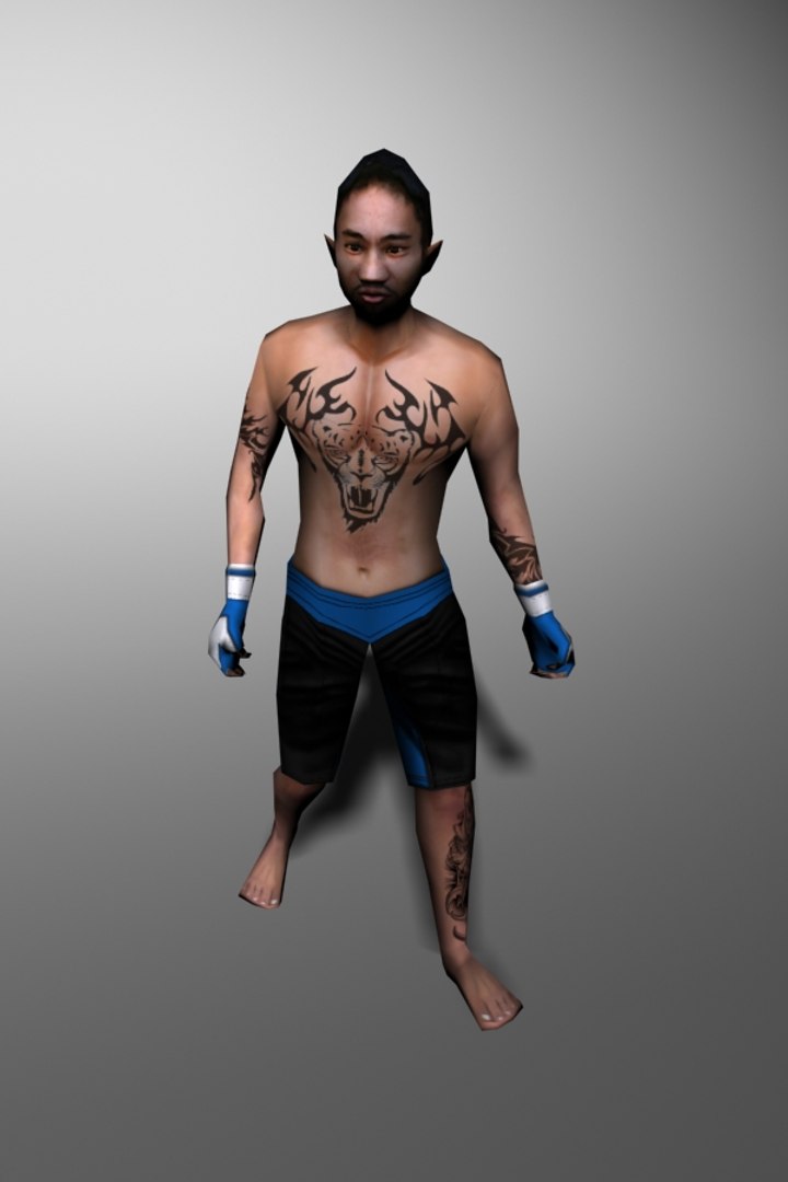 boxer animation fighting 3d 3ds