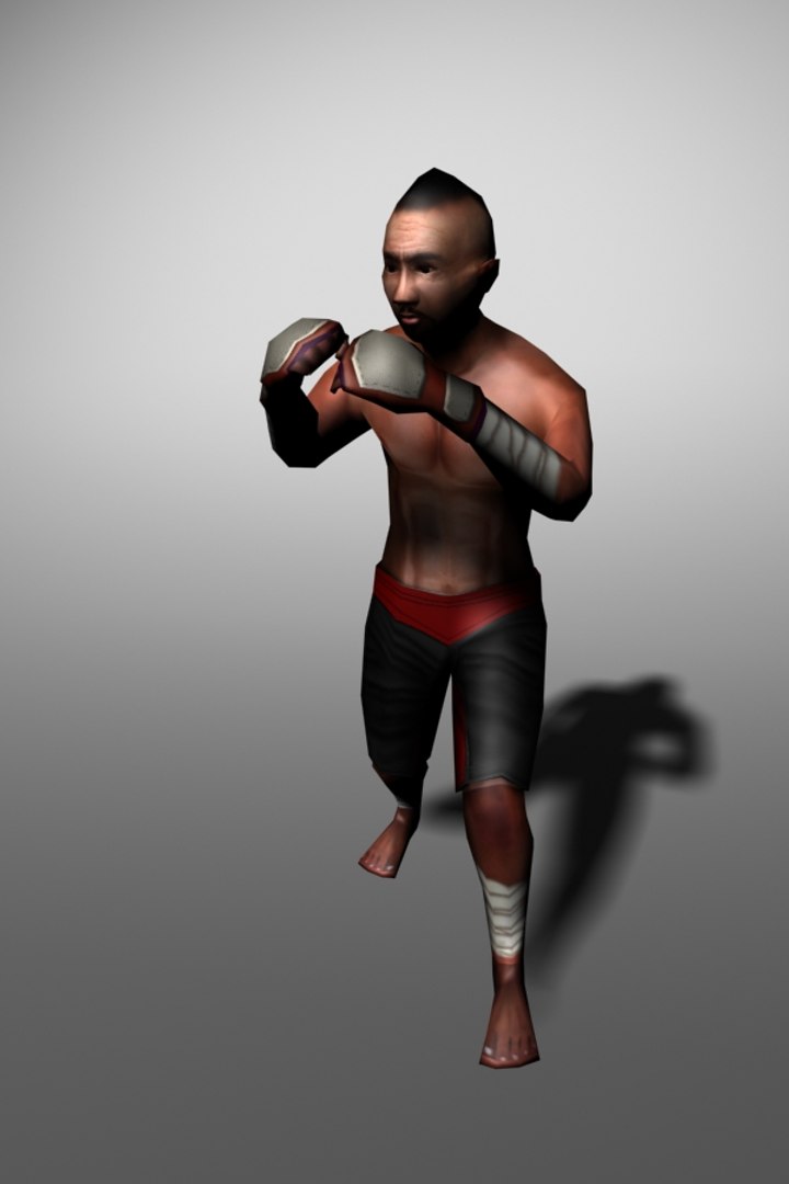 boxer animation fighting 3d 3ds