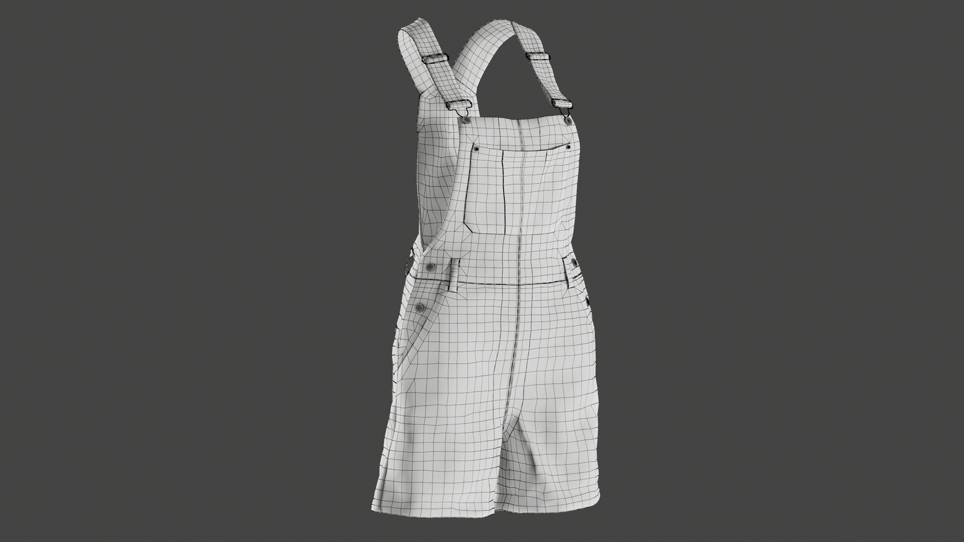 Mesh Women S Overalls Model - TurboSquid 1611702