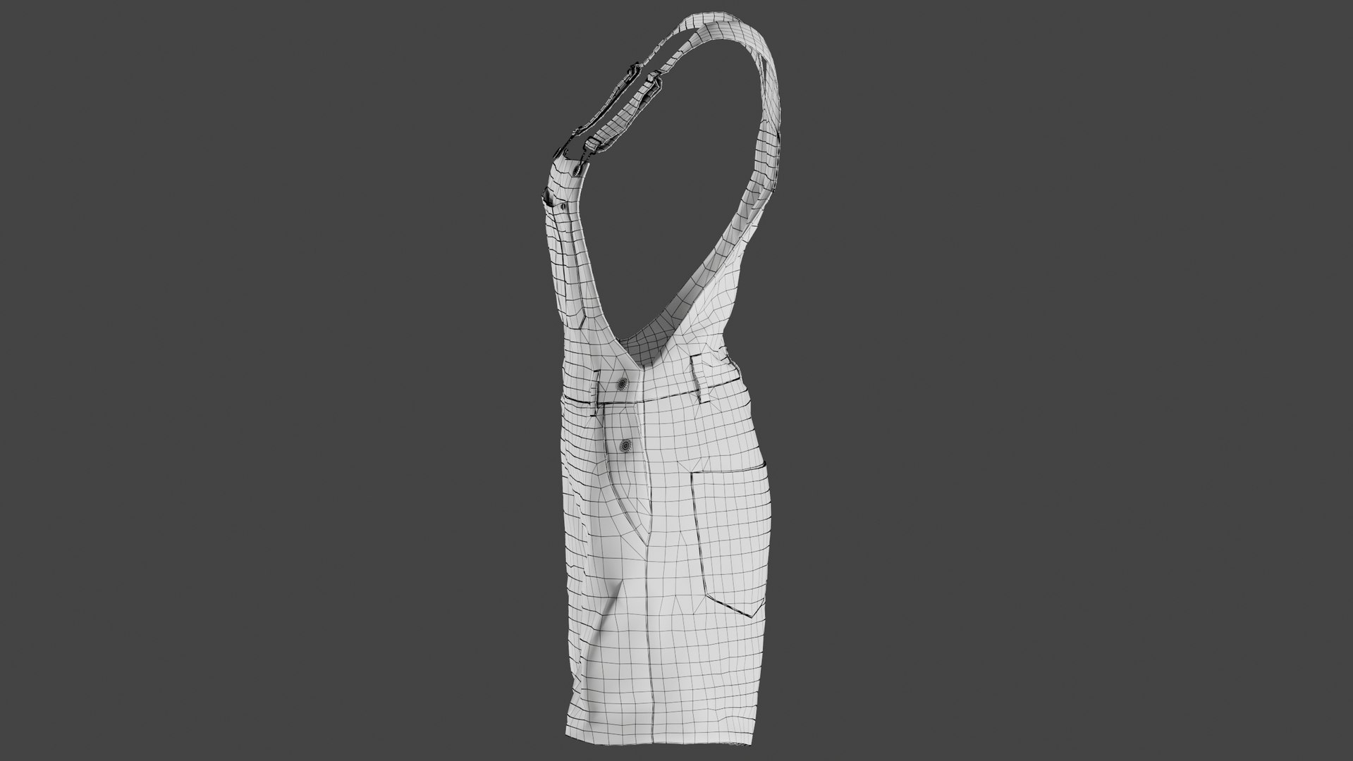 Mesh Women S Overalls Model - TurboSquid 1611702