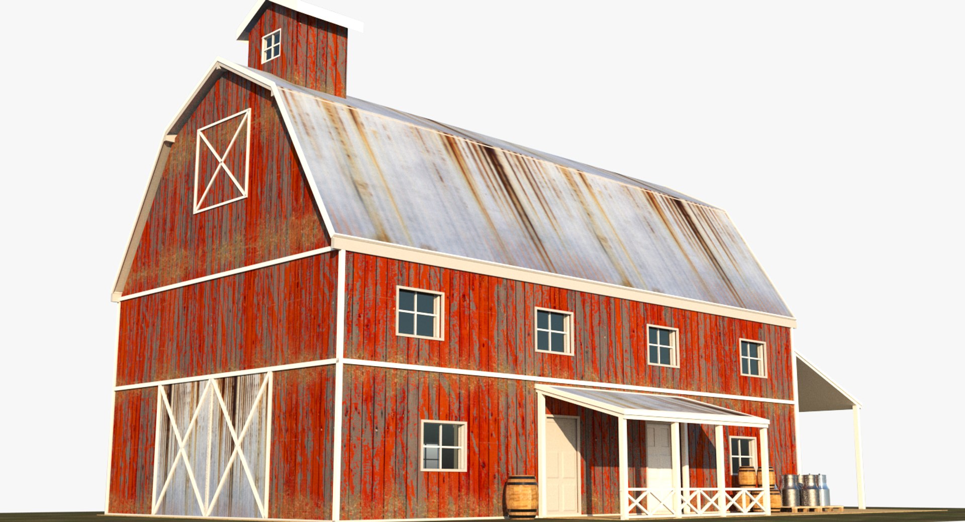 Old Red Barn 3D - TurboSquid 1290846