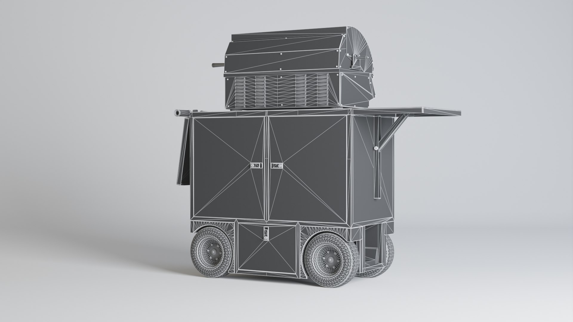 Pitlane Grill Cart PBR 3D Model - TurboSquid 1979163