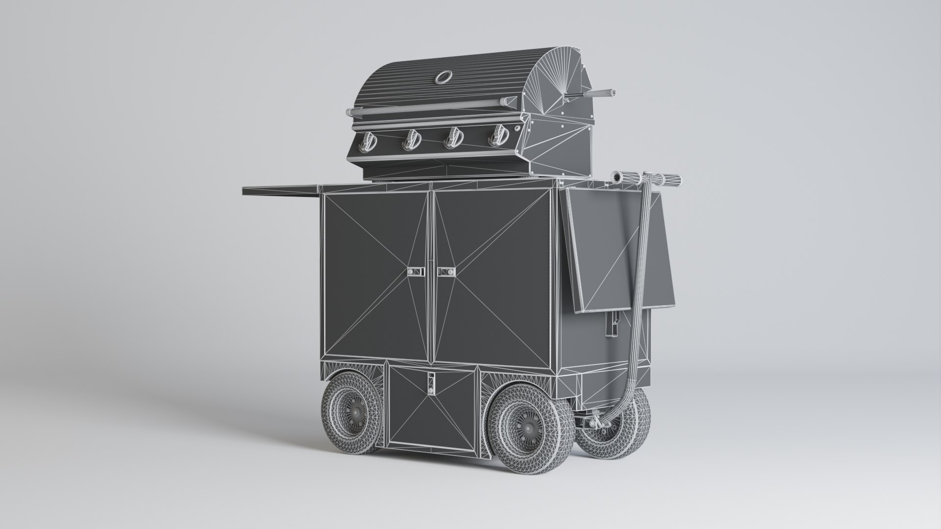 Pitlane Grill Cart PBR 3D Model - TurboSquid 1979163