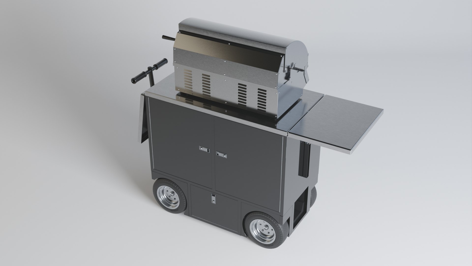 Pitlane Grill Cart PBR 3D Model - TurboSquid 1979163
