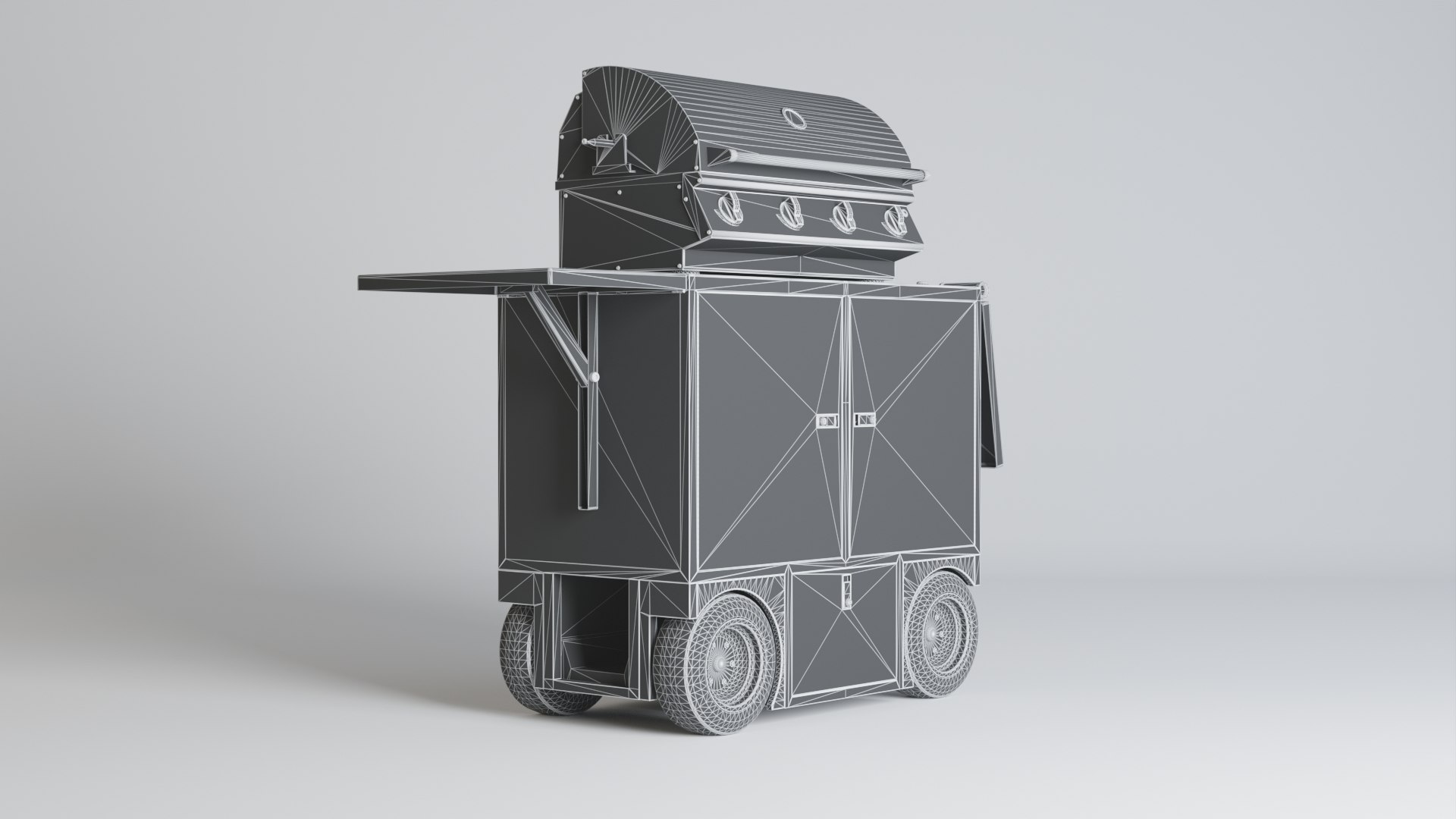 Pitlane Grill Cart PBR 3D Model - TurboSquid 1979163
