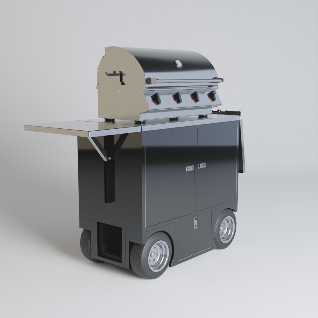 Pitlane Grill Cart PBR 3D Model - TurboSquid 1979163