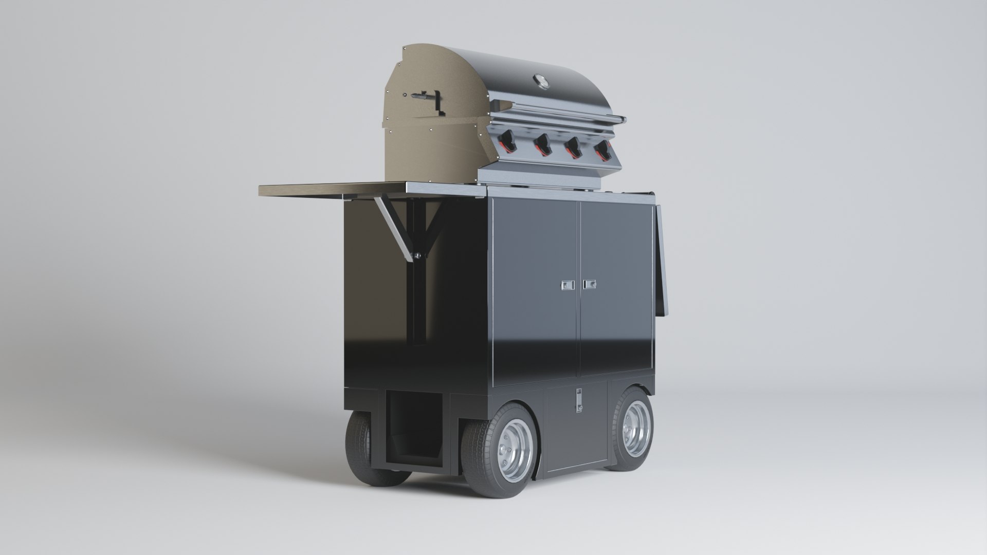 Pitlane Grill Cart PBR 3D Model - TurboSquid 1979163