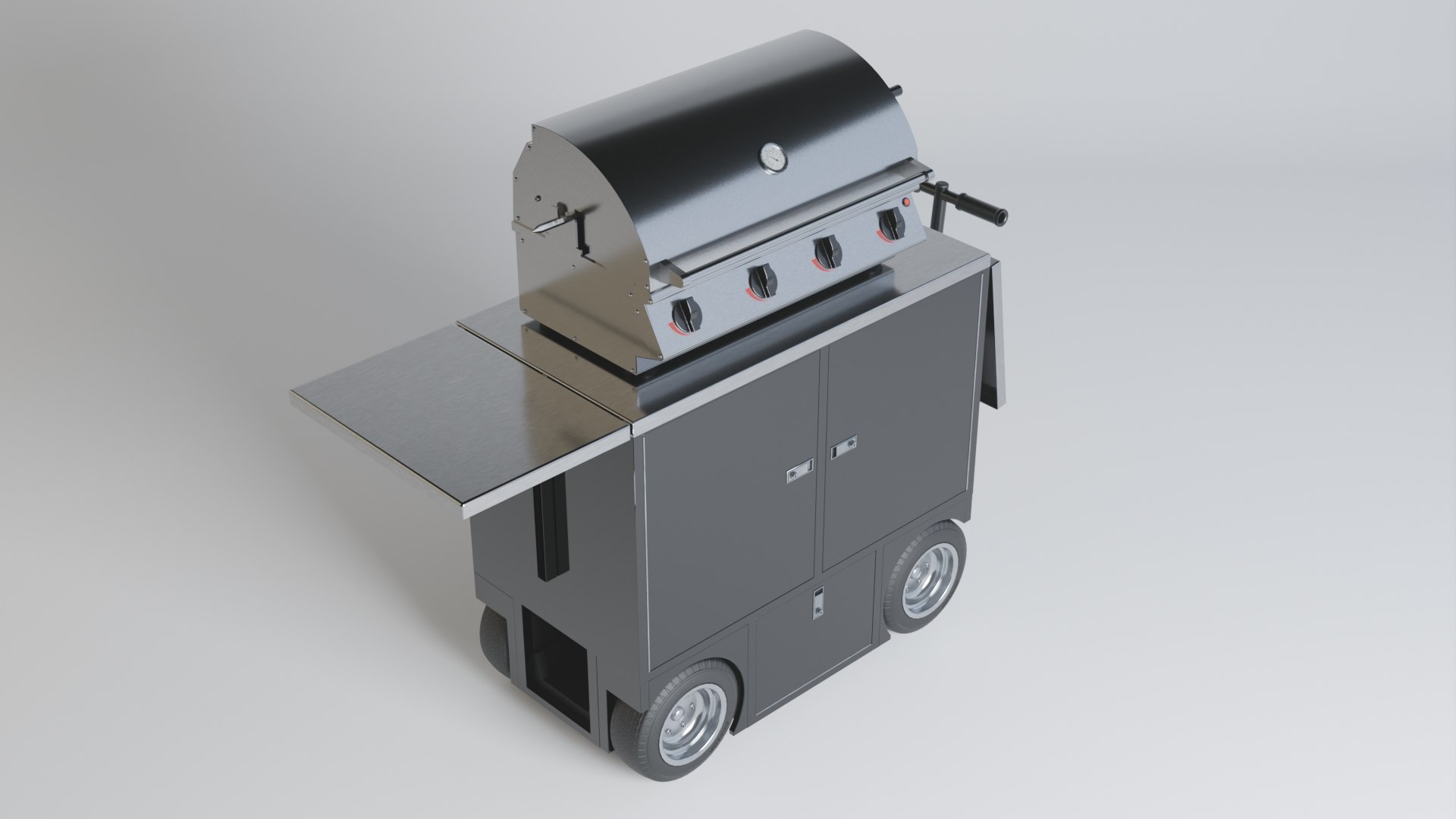 Pitlane Grill Cart PBR 3D Model - TurboSquid 1979163