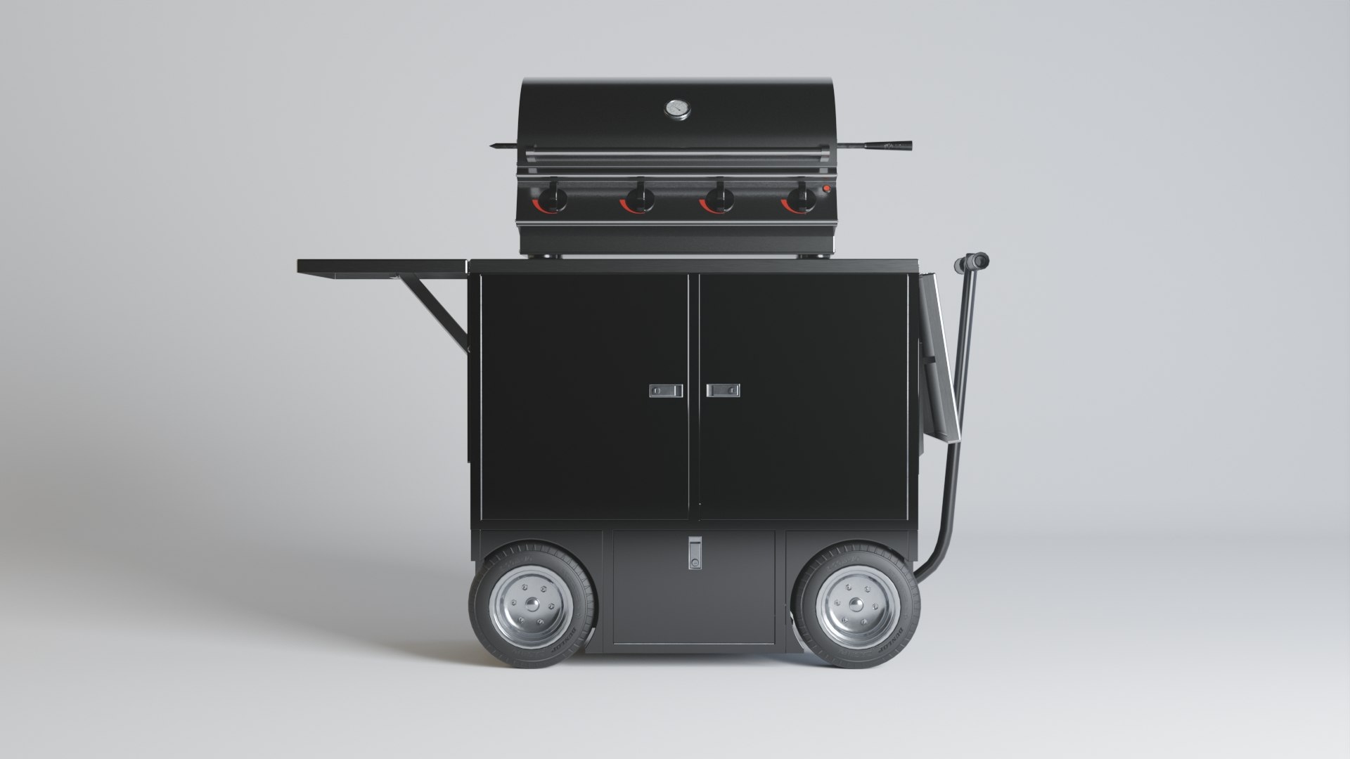 Pitlane Grill Cart PBR 3D Model - TurboSquid 1979163