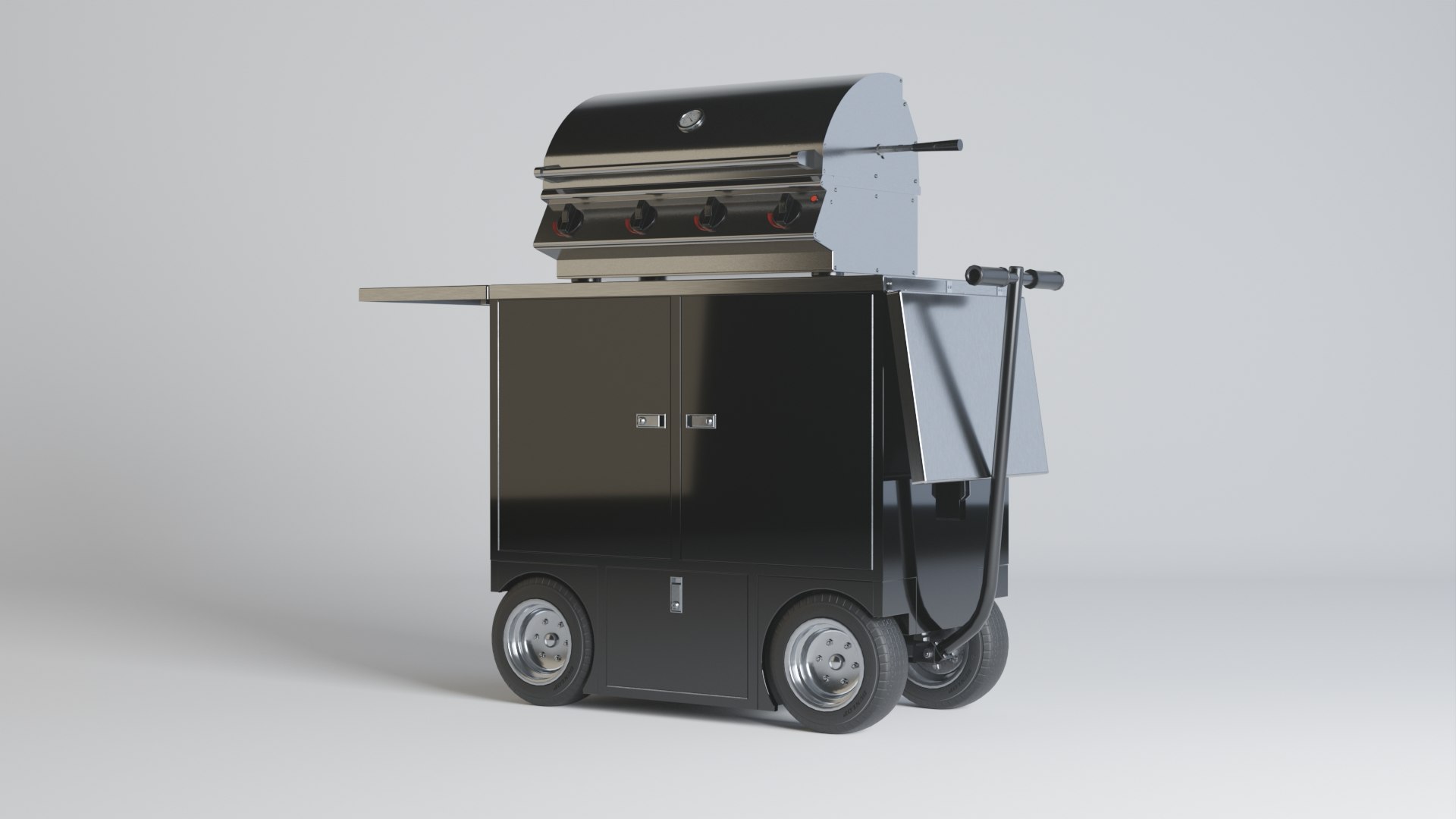 Pitlane Grill Cart PBR 3D Model - TurboSquid 1979163