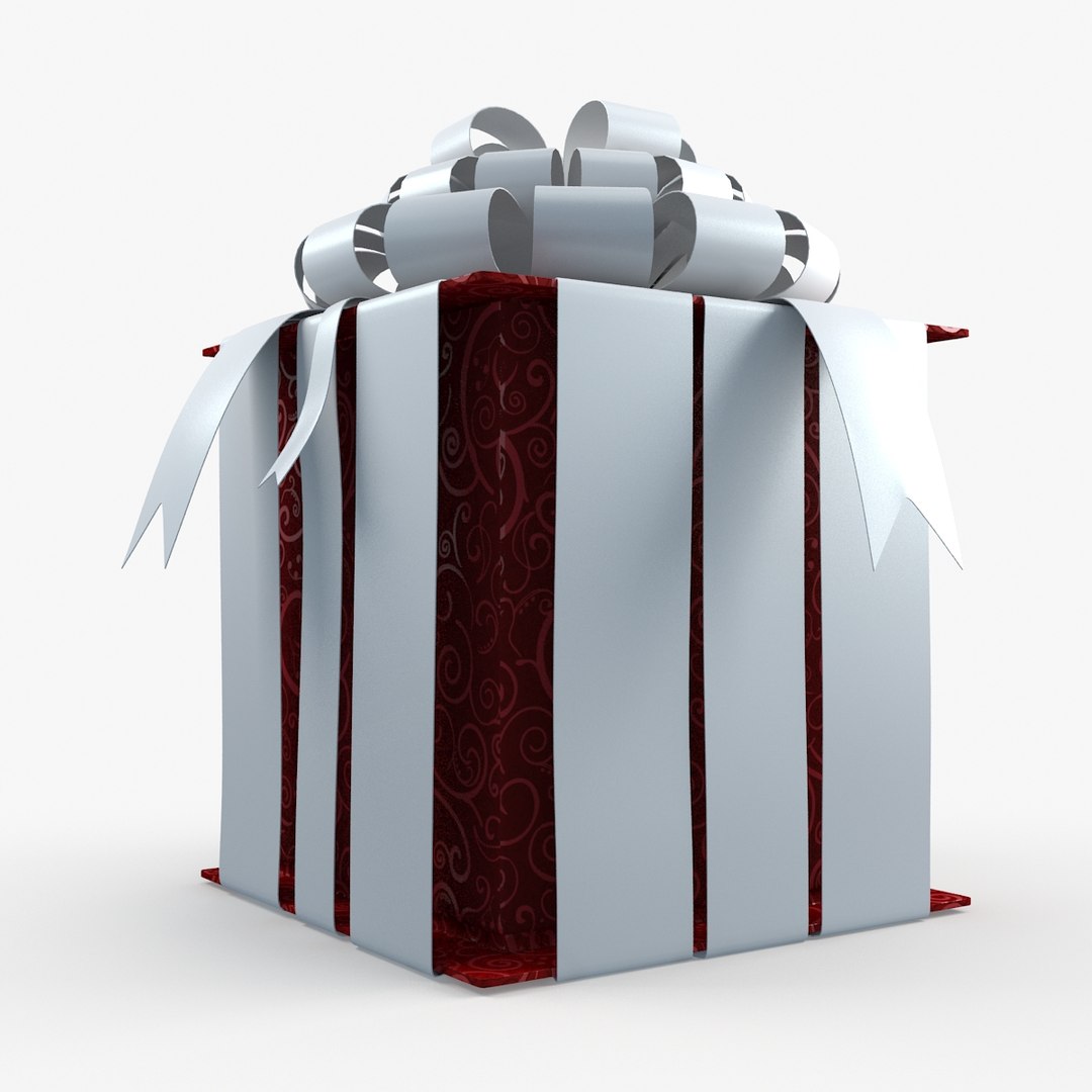 Christmas Gift Present Box 3d Model