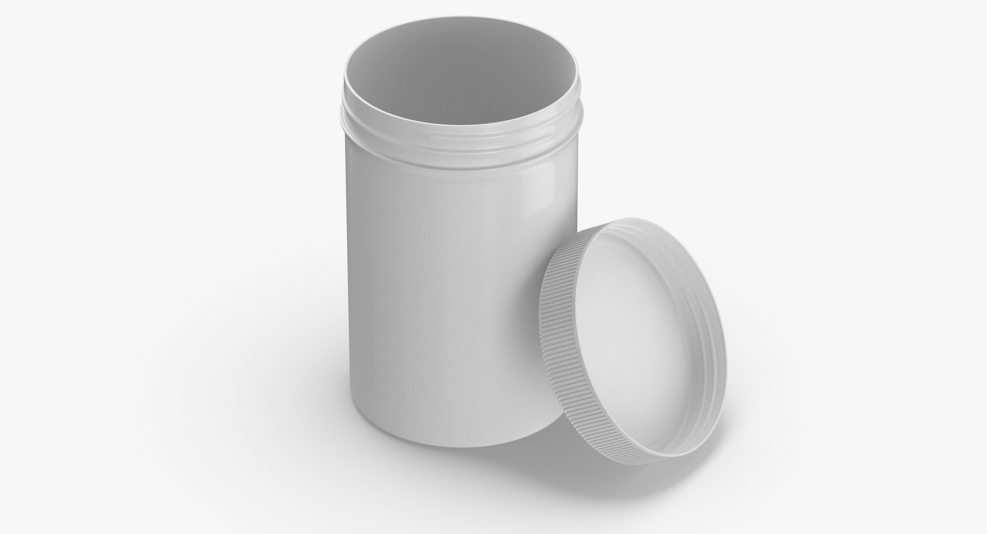 3D 25 Oz Wide Mouth Plastic Jars Collection Open - 2 Models Model ...