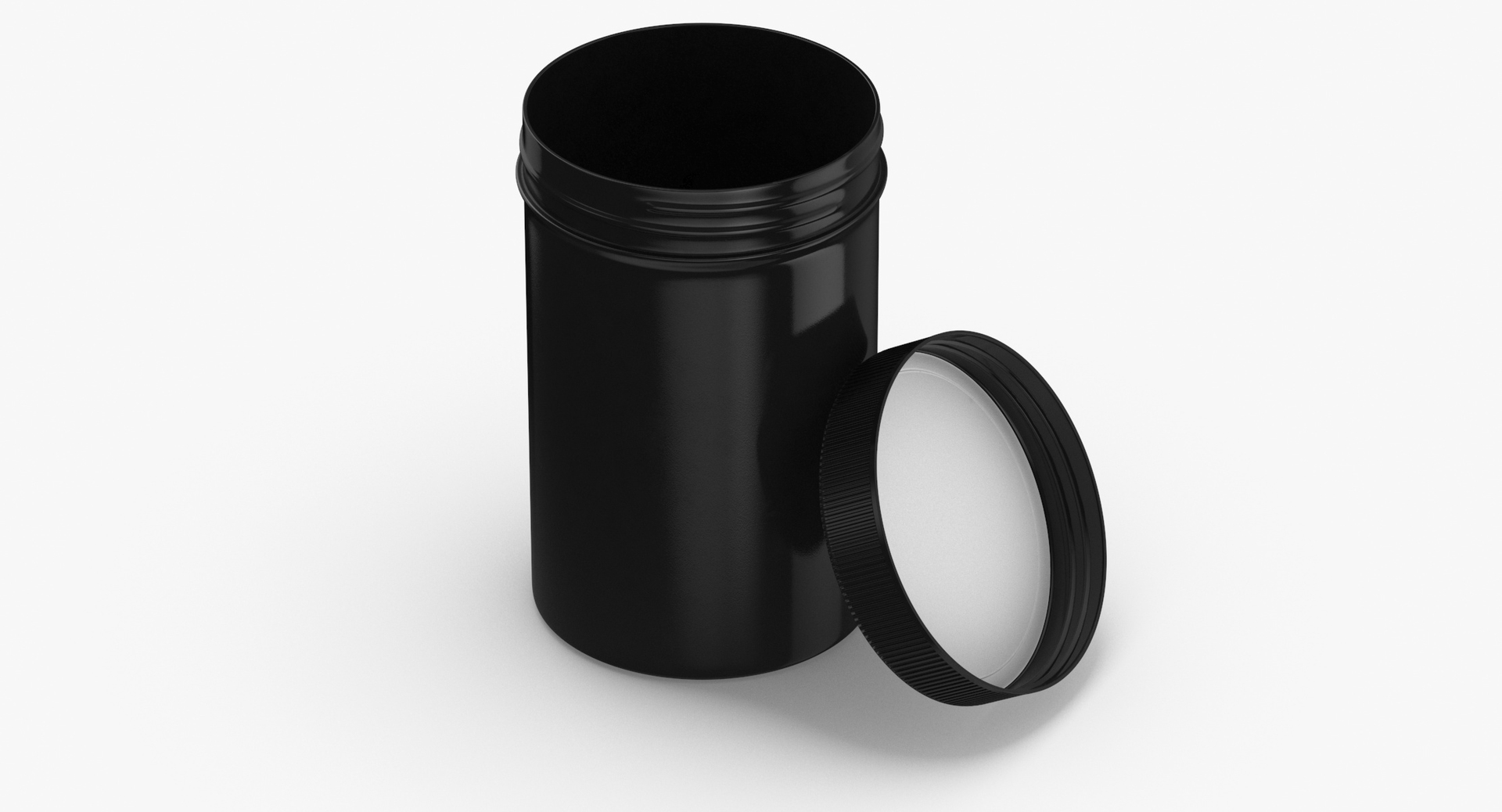 3D 25 Oz Wide Mouth Plastic Jars Collection Open - 2 Models Model ...