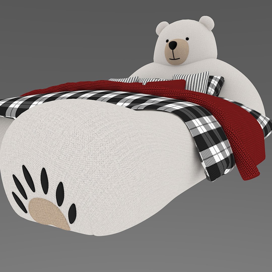 Teddy Bear Bed 3D model - TurboSquid 2174461